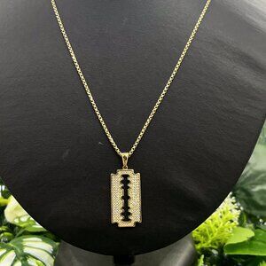 Prime Jewelry 269 | Jewelry | New 4k Yellow Gold Razor Blade Pendant ...